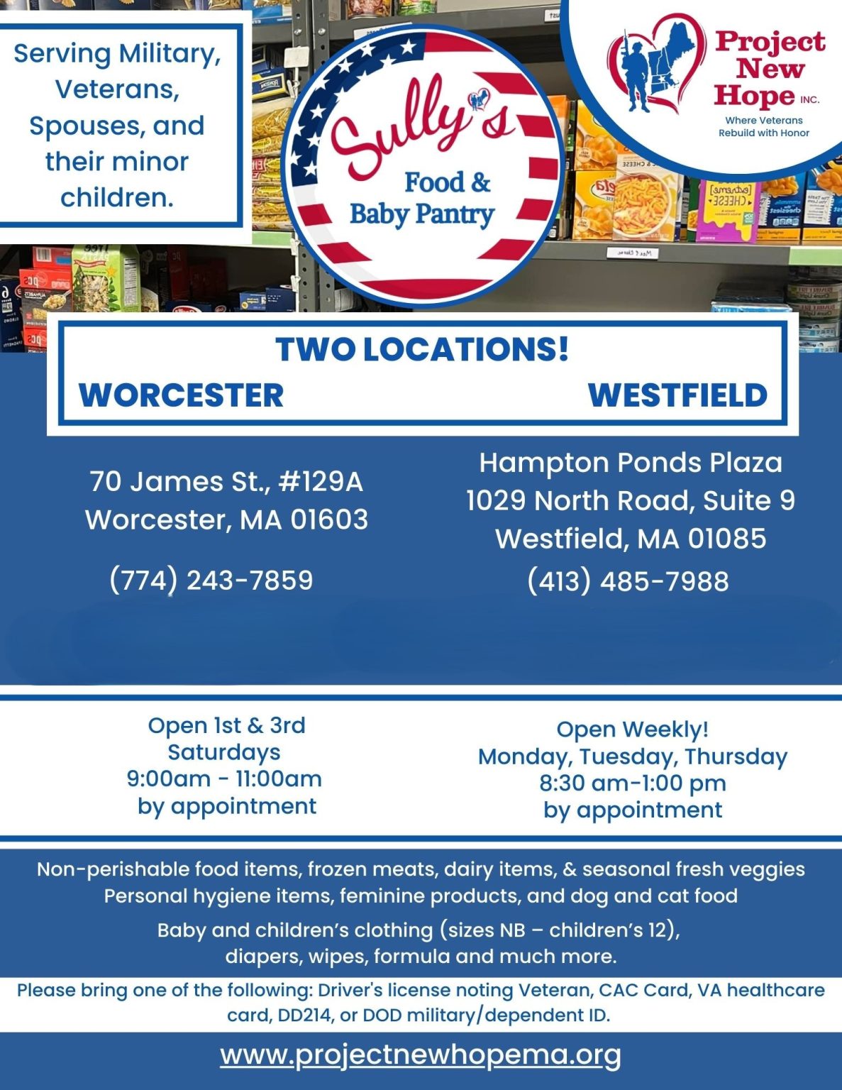 Calendar of Events - Project New Hope