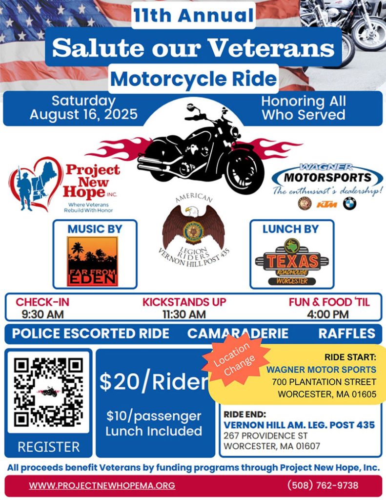 11th Annual Salute Our Veterans Motorcycle Ride - Project New Hope
